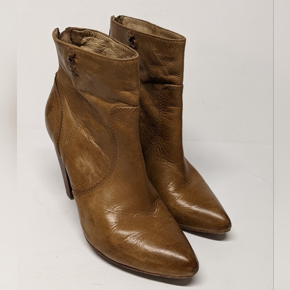 Frye | Shoes | Fye Womens Leather 4stacked Heel Booties | Poshmark